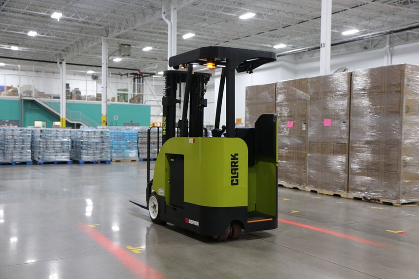 Redesigned Clark Stand-Up Forklift Redefines Comfort and Safety